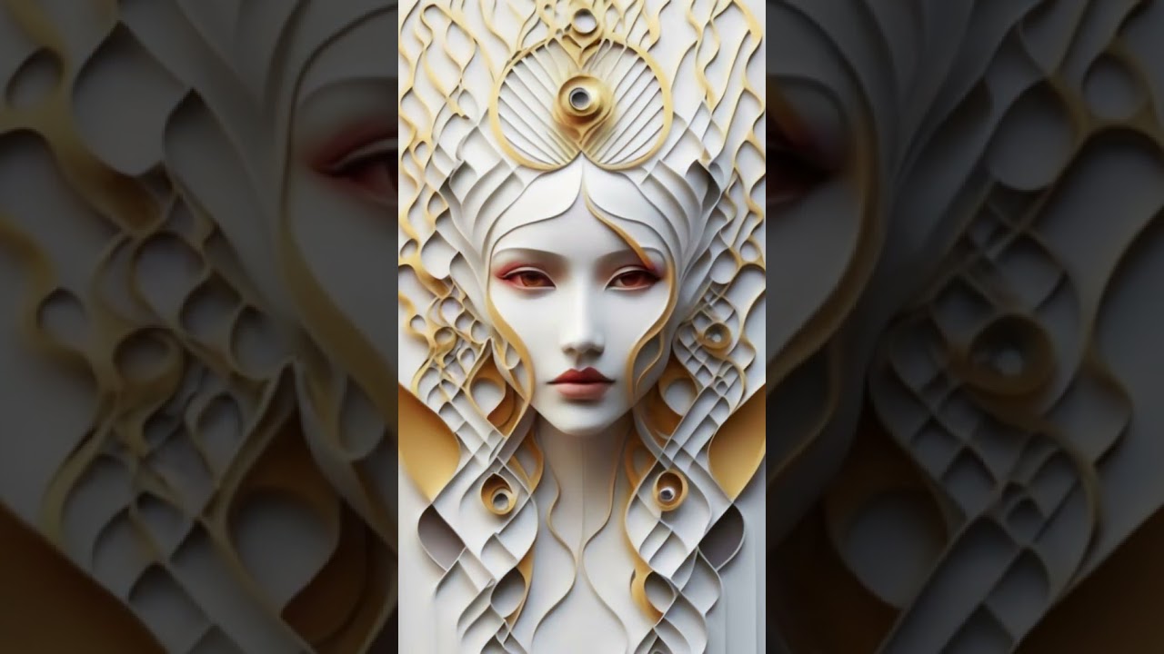 Silhouette of a female body in light colors