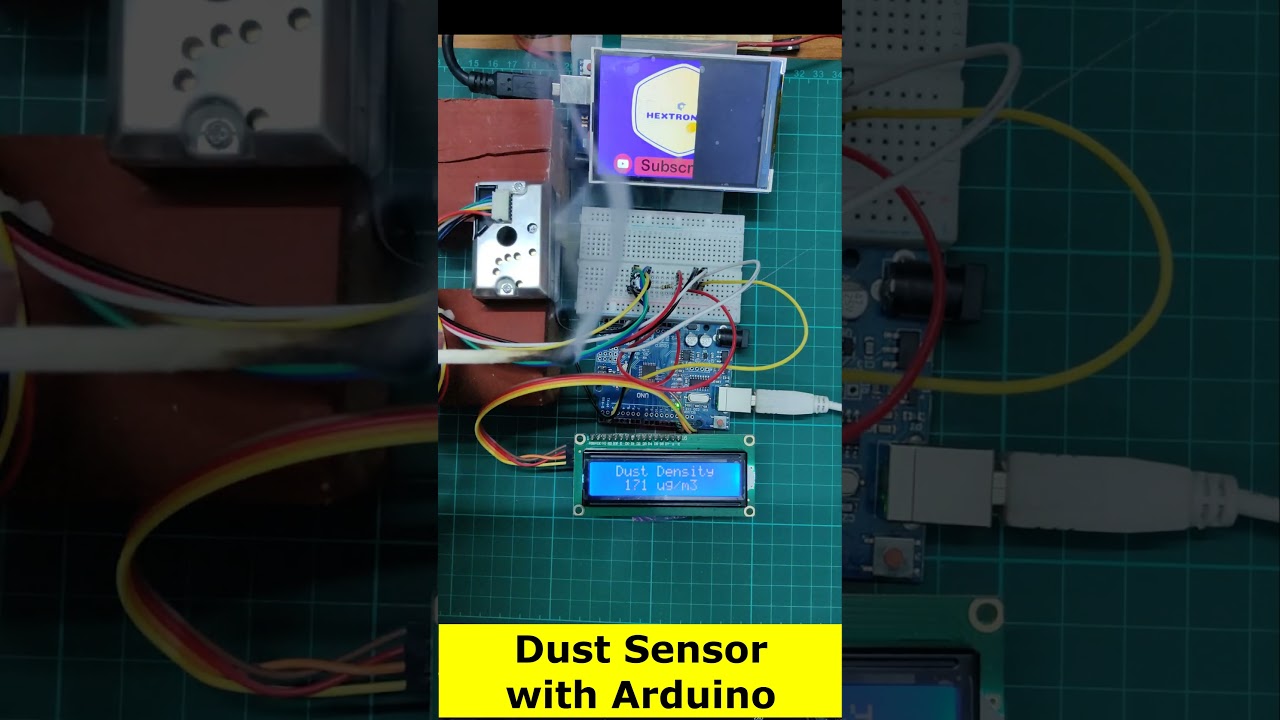 Dust Sensor with Arduino #arduino #diy #environment #youtubeshorts  #shorts