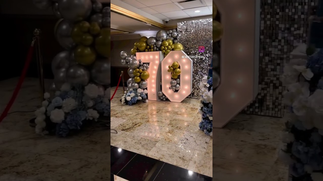 70th birthday set up