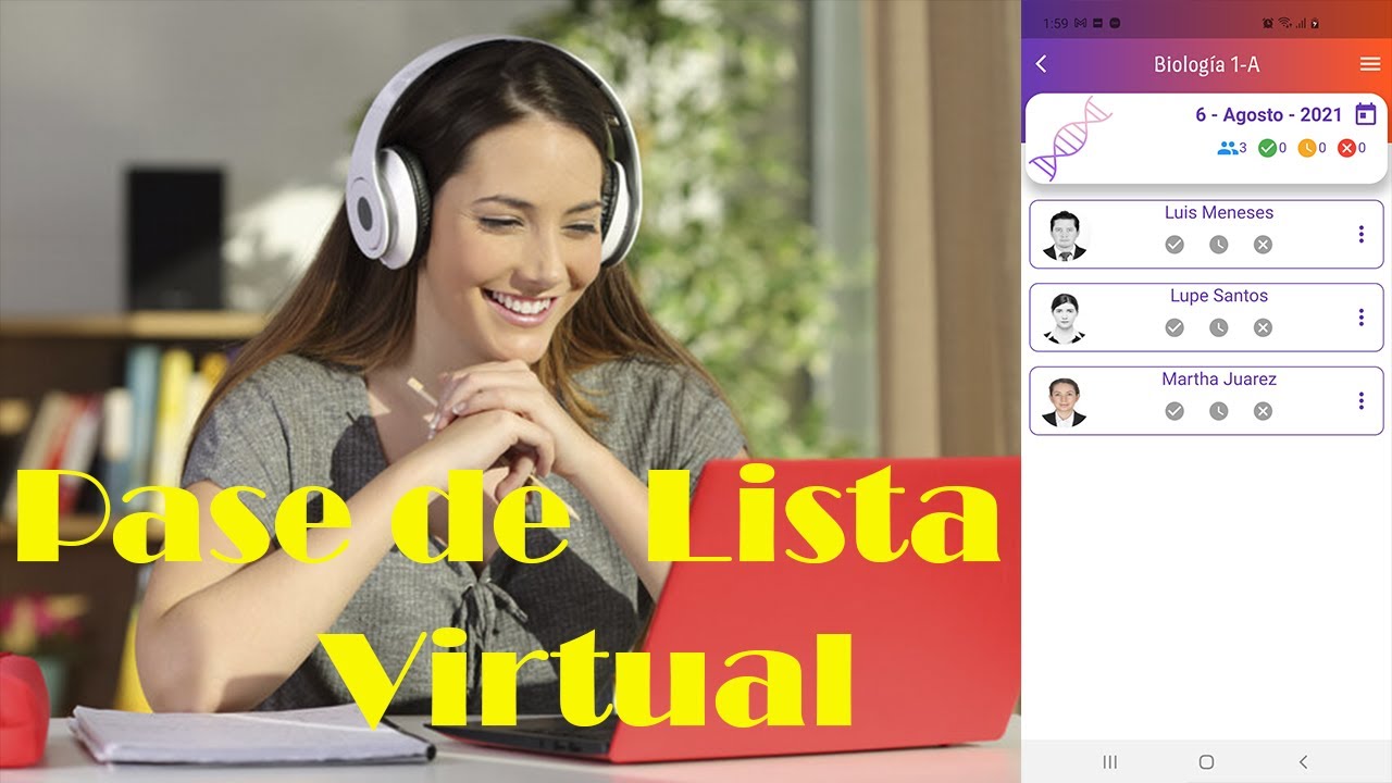 Pase de Lista Virtual (Genera reportes PDF y EXCEL)