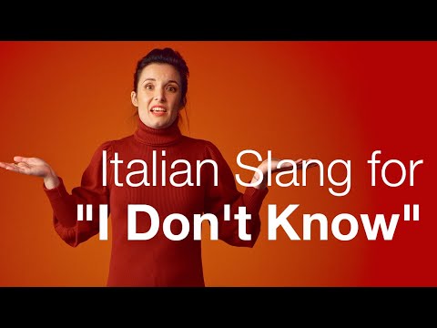 Italian Slang for “I Don’t Know”: Non Lo So and Boh