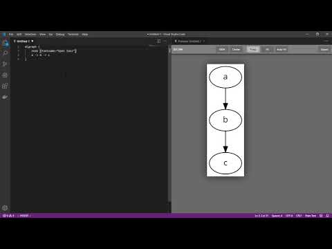 A brief demo of graphviz-preview in VS Code