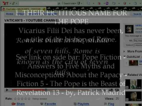 VATICAN - YOUTUBE CHANNEL - IMPOSTOR USER ID VATICANTVNEWS