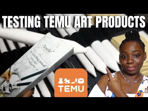 FIRST time using a professional blending tool!!!TESTING OUT TEMU ART PRODUCTS/BOWITE DRAWING PENCILS