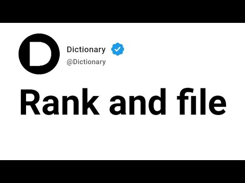 Rank and file Meaning In English