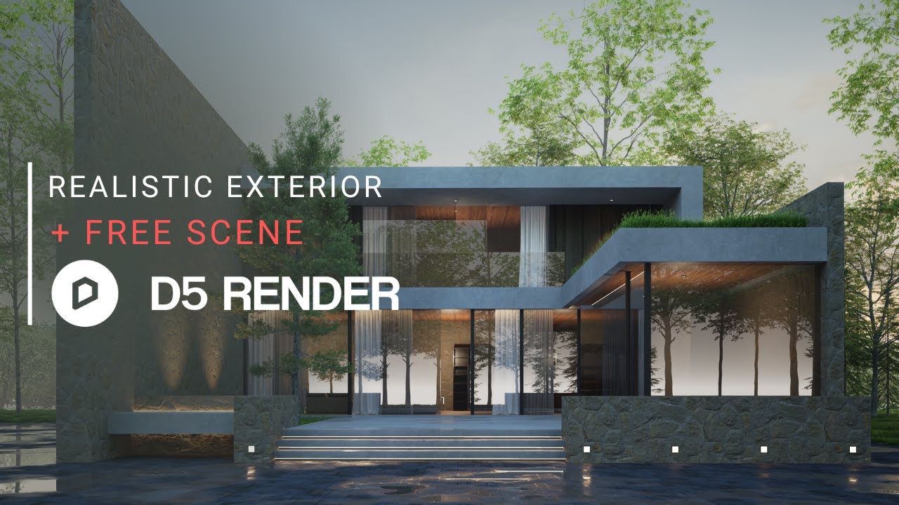 Realistic Exterior Render with D5 Render | Private House 271 | Downloadable Project File Included