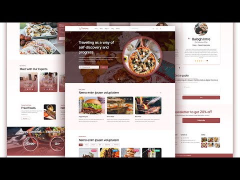 RESTAURANT WEBSITE DESIGN Figma | RESTAURANT WEBSITE UI DESIGN
