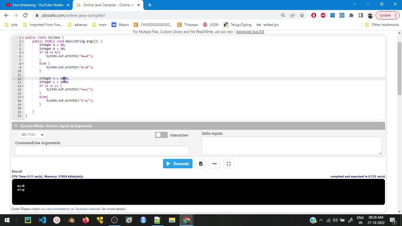 Integer caching in Java | Java interview question