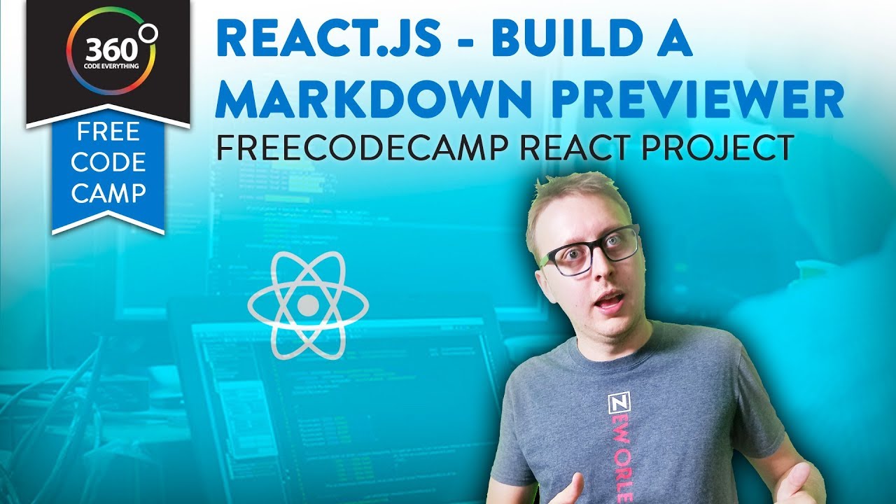 Build a Markdown Previewer ReactJS Project | Free Code Camp | Data Visualization Certification