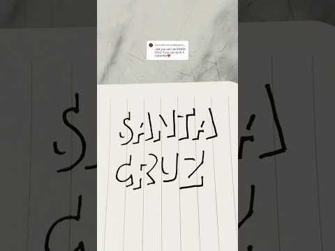 Santa Cruz #namesinshadows #shadowlettering #lettersbyangelica #lettering #shorts