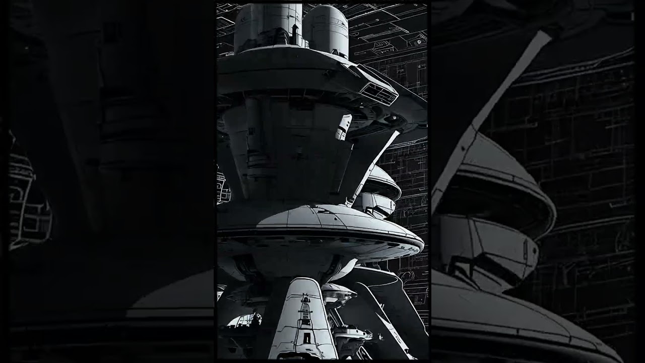AI generated technical blueprint spaceship design evolution animation #scifi #aigenerated #anime