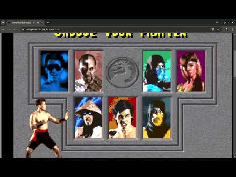 testing Mortal Kombat (SNES ) online game RetroGames cz Google Chrome