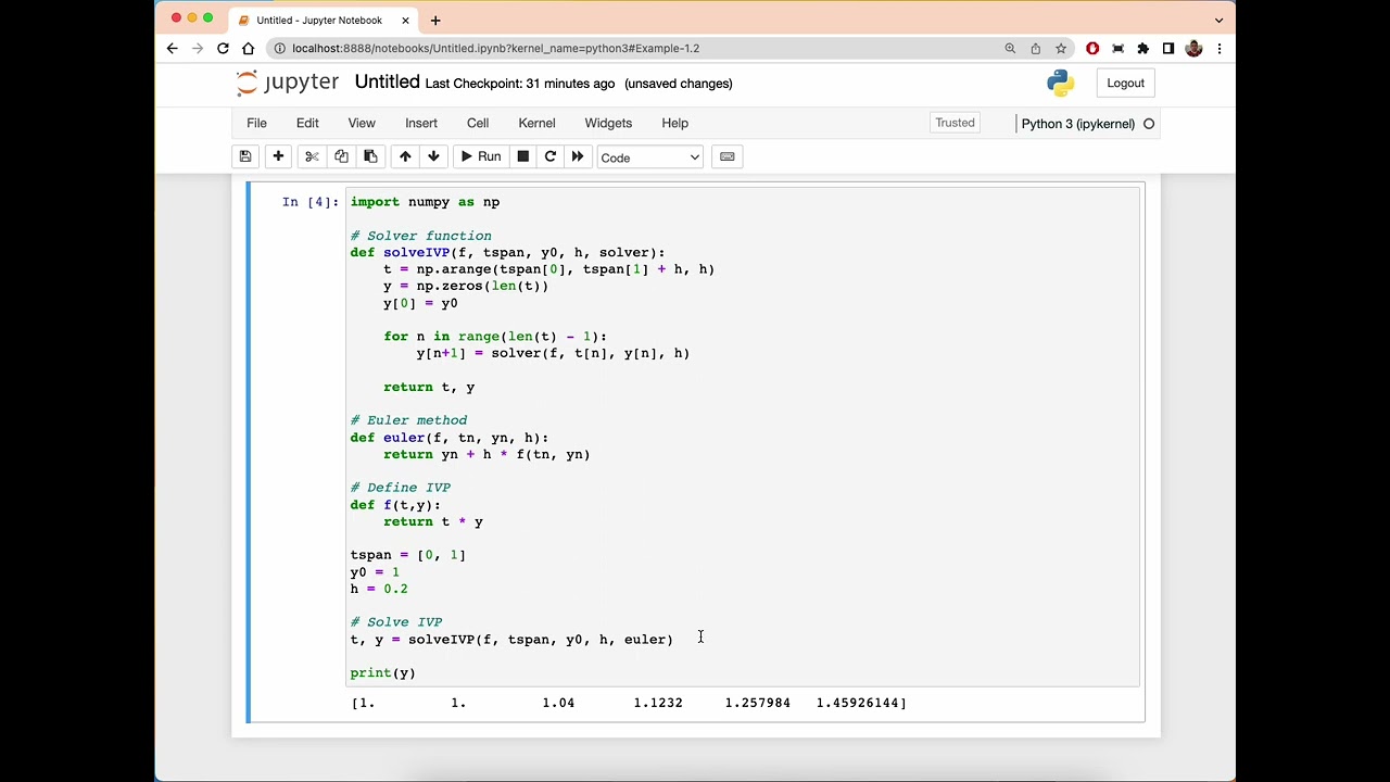 Euler method (Python)