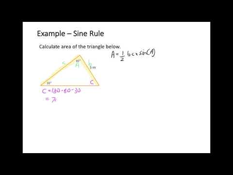 The Sine Rule Area of Triangle
