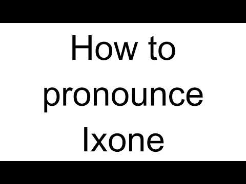 How to Pronounce Ixone (Spanish)