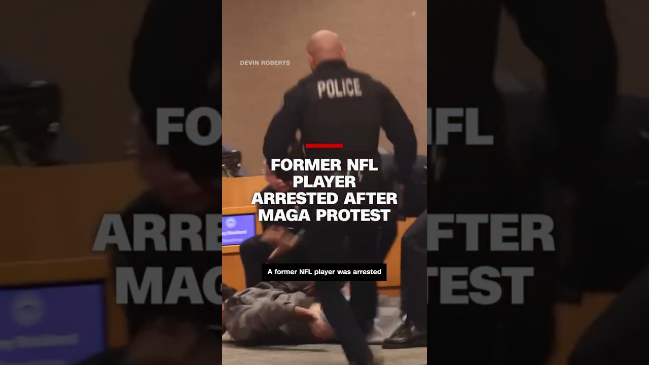 Former NFL player arrested after protesting MAGA plaque