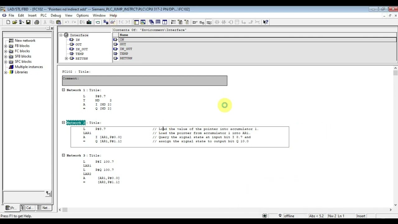 Pointers and Indirect Addressing IN S7 300 PLC