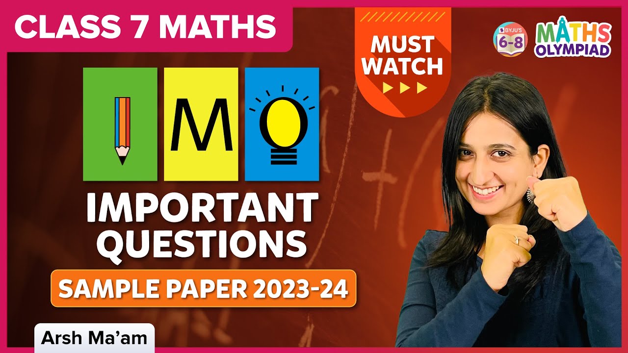 IMO - Important Math Olympiad Questions | Official Sample Questions 2023-24 | Class 7