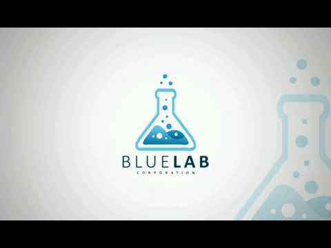 blue lab logo design