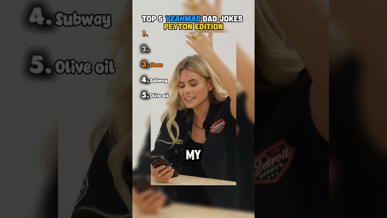 Top 5 Funny Yeahmad Dad Jokes | Peyton Edition 🤣🤣🤣