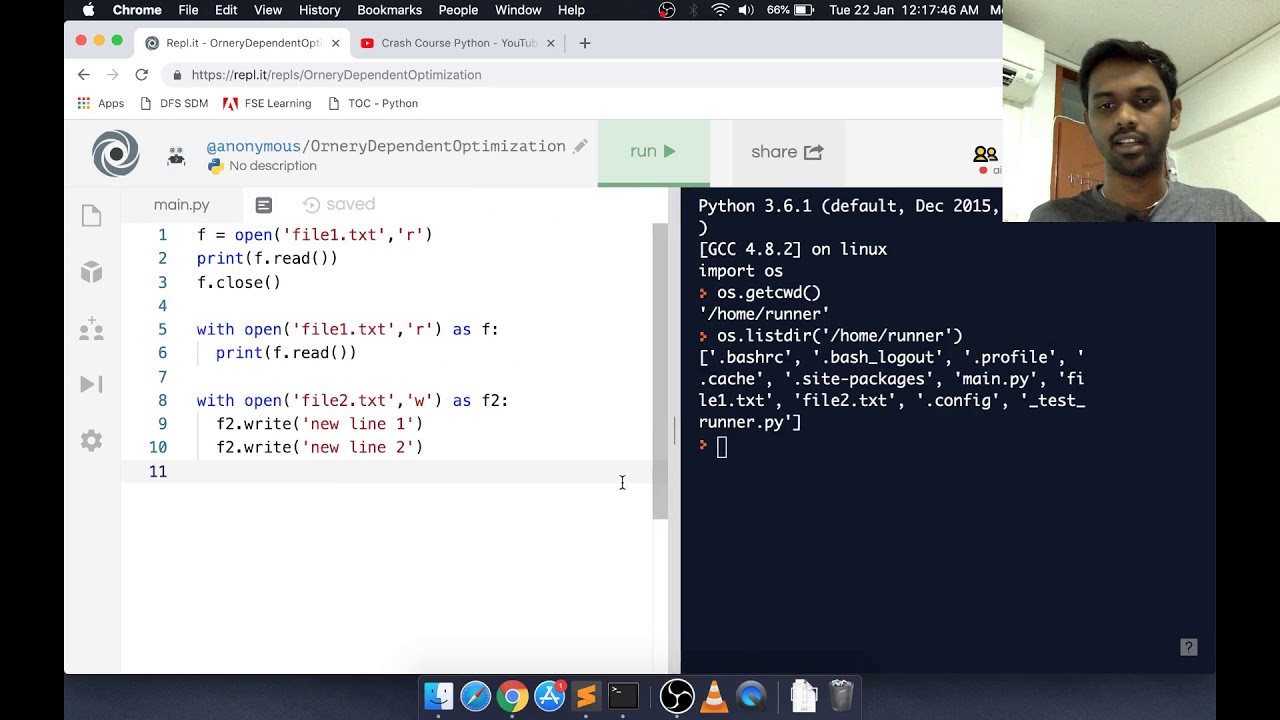 Crash Course Python - Part 6 | Reading/Writing files using Python | yusy4code