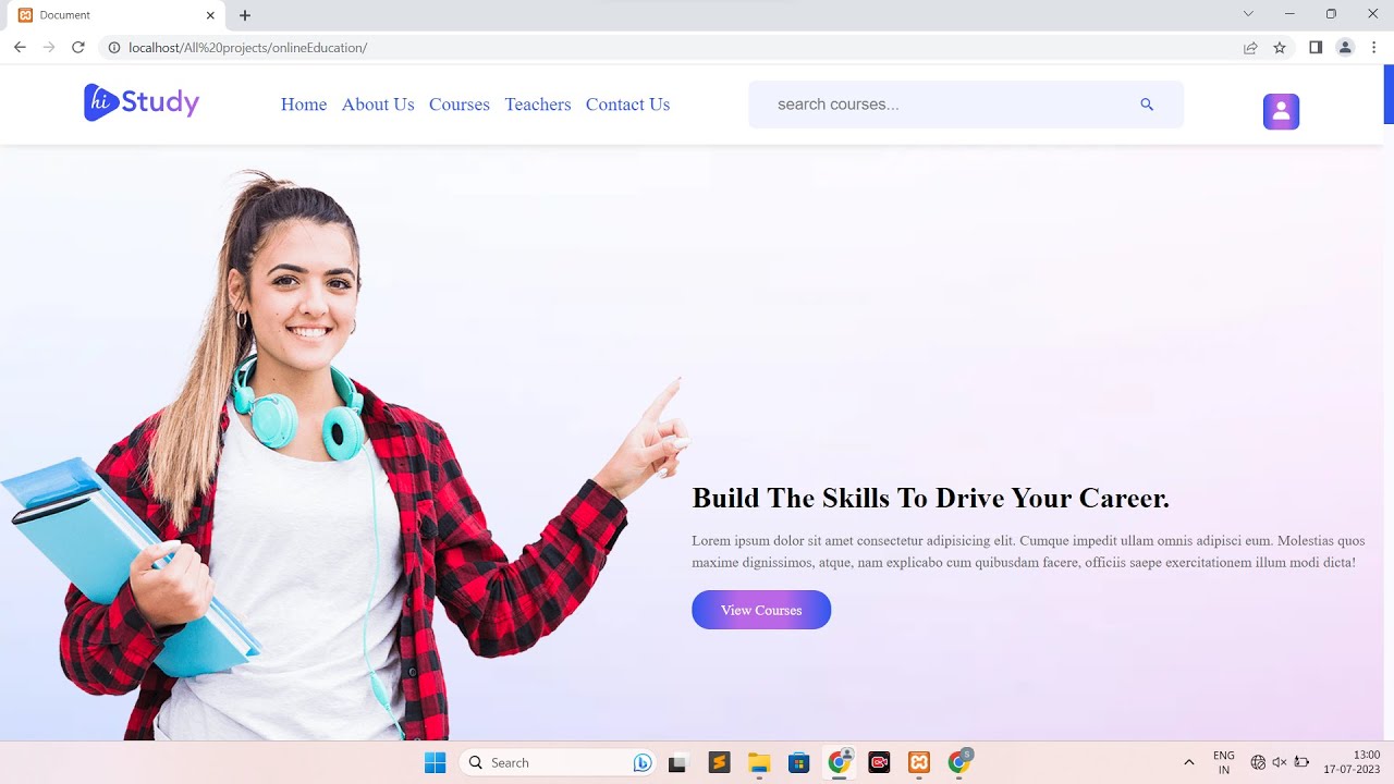 How To Make A Online E-LEARNING Website Using HTML / CSS / JS /PHP/SQL Step By Step part six