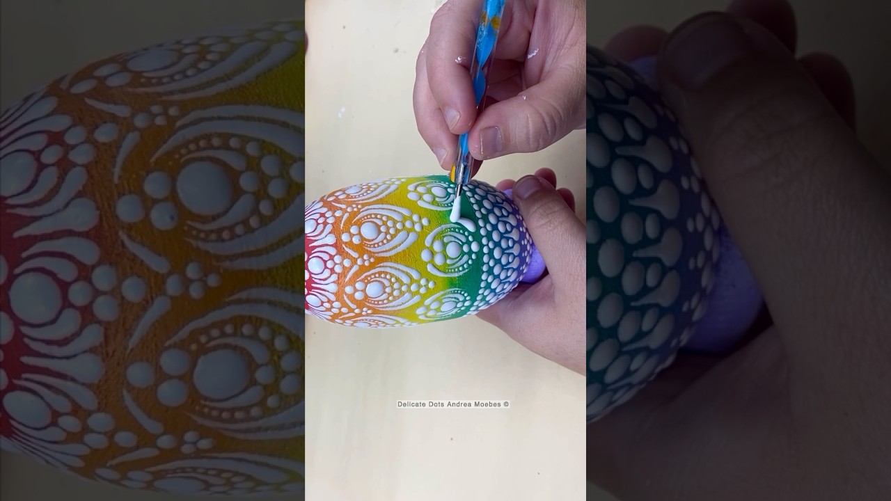 Rainbow dot mandala painting #dotmandala #artandcraft #mandala #art #satisfying #rainbow #craft
