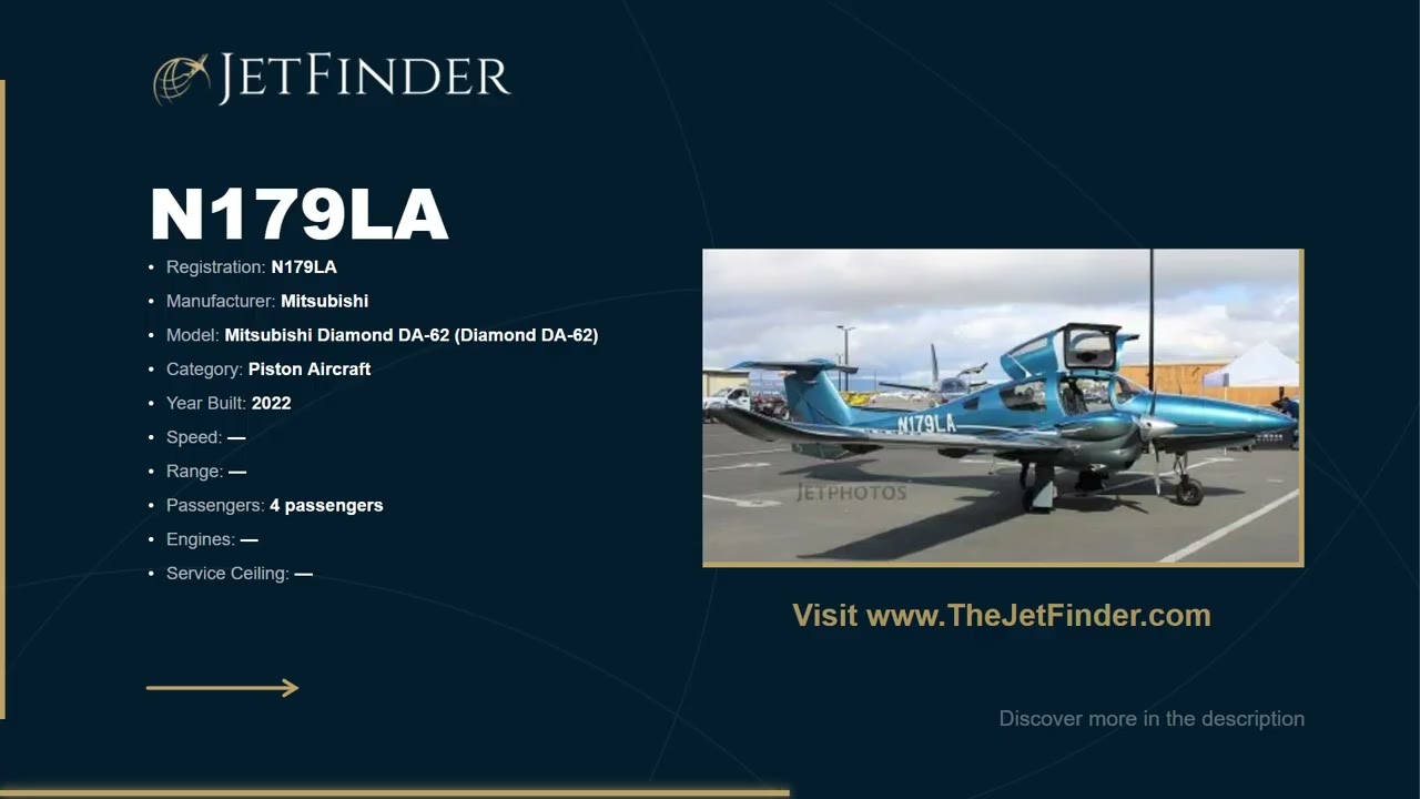 N179LA Mitsubishi Diamond DA-62 | Specs, Owner & History