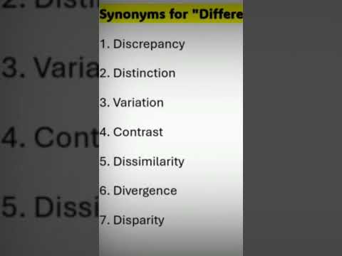 Synonyms for Differences