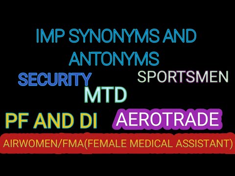 imp SYNONYMS and antonyms for fma/AIRWOMEN, MTD, AEROTRADE, SPORTSMEN, SECURITY, PF AND DI,