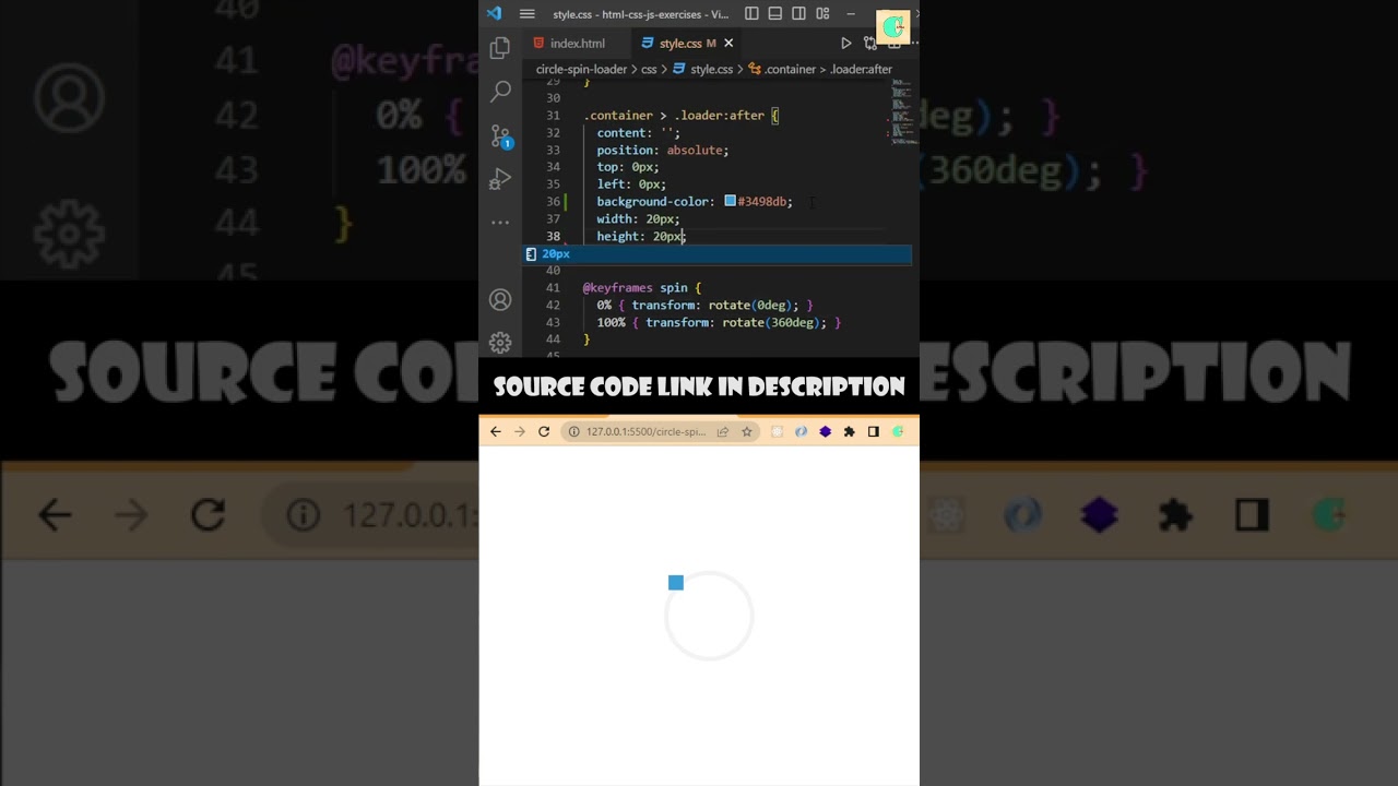 How to make circle spin loader with CSS |  HTML CSS Tutorial | CodeIsMine