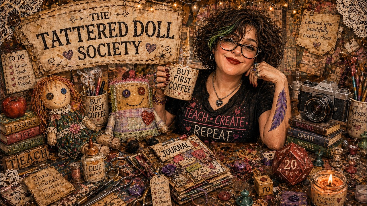 Join in & become a Member of #TheTatteredDollSociety - Founded by ScrappyLollyPaperCo & AliaDePina