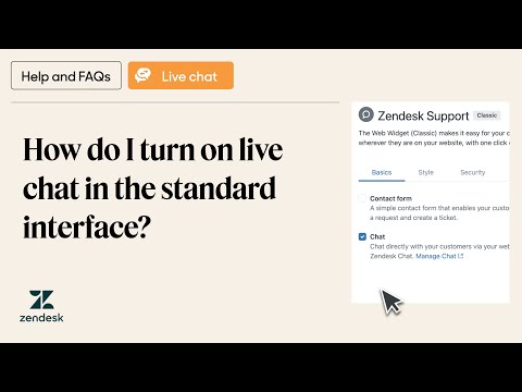 How do I turn on live chat in the standard interface?