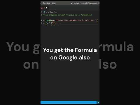 How to convert temperature in Python #shorts #short