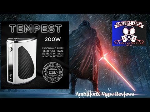 The Council Of Vapor "Tempest" 200w TC Box Mod Review | 3 18650
