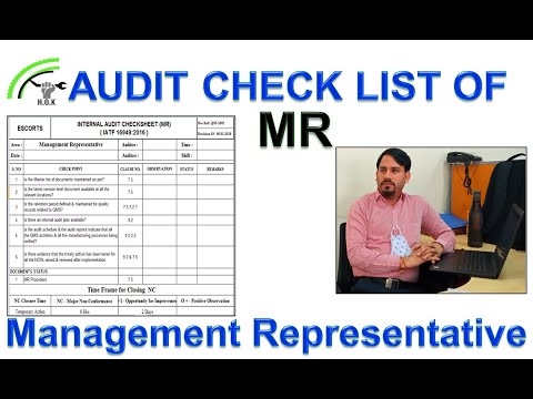 Audit Check list of MR as per IATF, Internal audit check sheet for MR