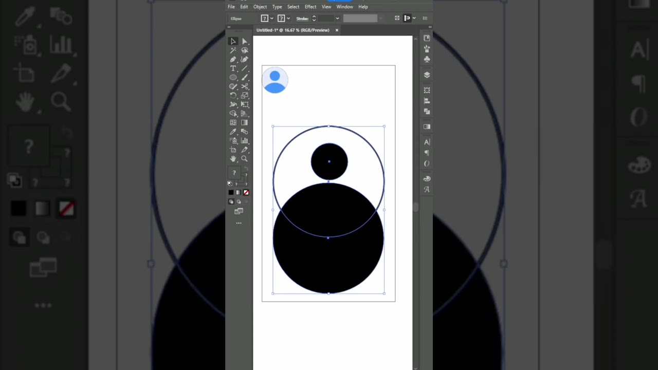 Quick Tutorial - New Trick to Draw Colorful User Icon in Adobe cc Illustrator | Illustrator Tips