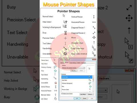 Mouse all pointer shapes #mouse #pointer #maa ke aachal se #mousepointer