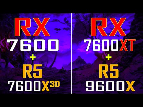 RX 7600 + RYZEN 5 7600X3D vs RX 7600XT + RYZEN 5 9600X || PC GAMES TEST ||