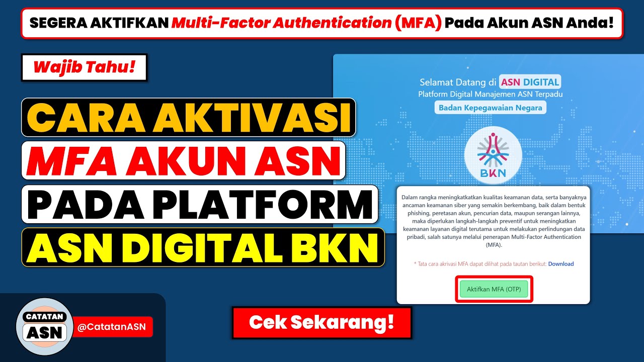 Tutorial on How to Activate Multi-Factor Authentication (MFA) on the BKN Digital ASN Portal - ASN...