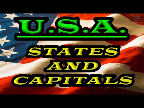 USA: Every State and Capital City | Alphabetical Order | Geography | United States of America |
