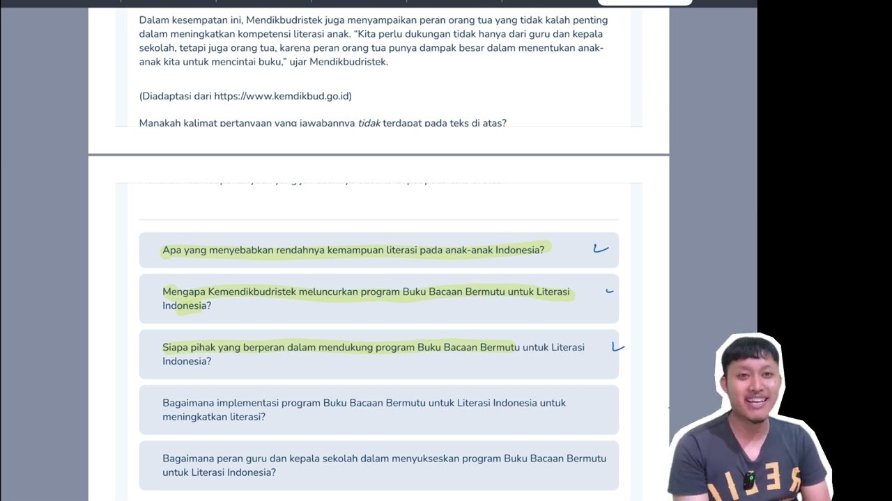 Bahas 1 Paket Soal Literasi Nomor 22–30