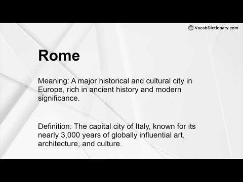 Rome Meaning