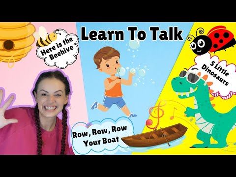 Learn To Talk | First Words | BSL | Nursery Rhymes | Animals | Dinosaurs | Talking Time For Toddlers