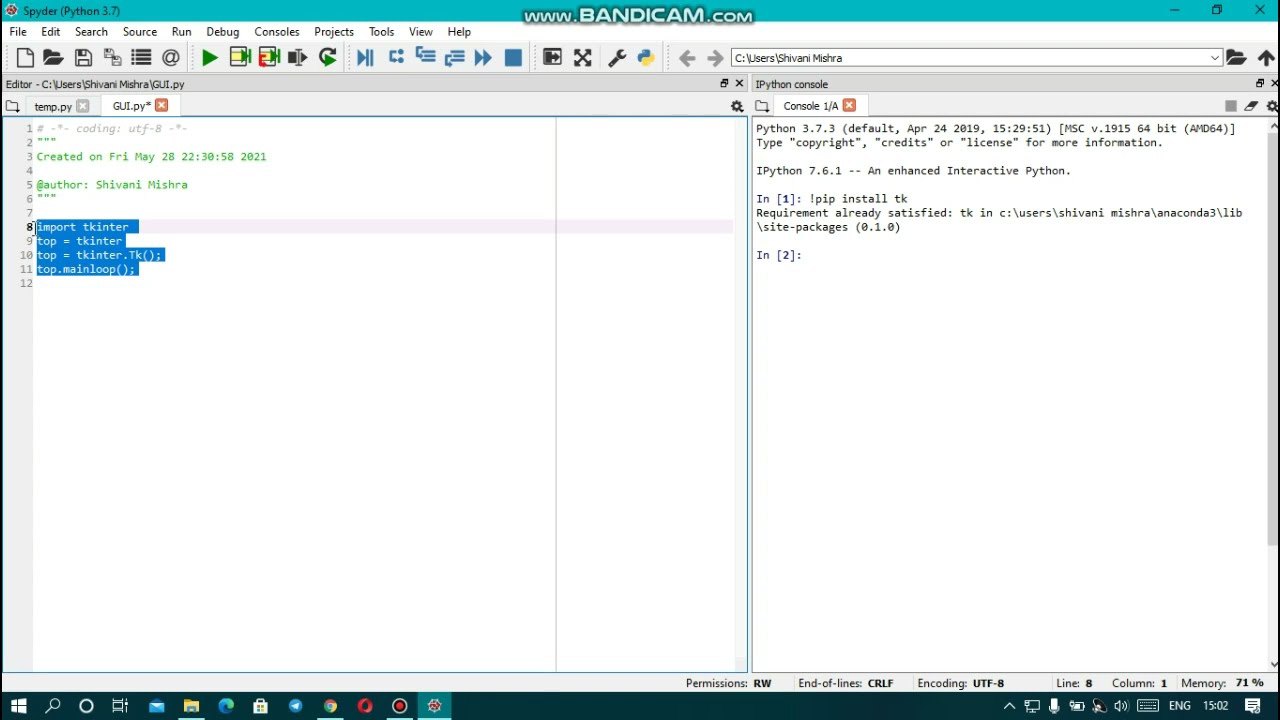 How To Install Tkinter In Windows | How to Install Python 3.7, pip, & tkinter on Windows 10