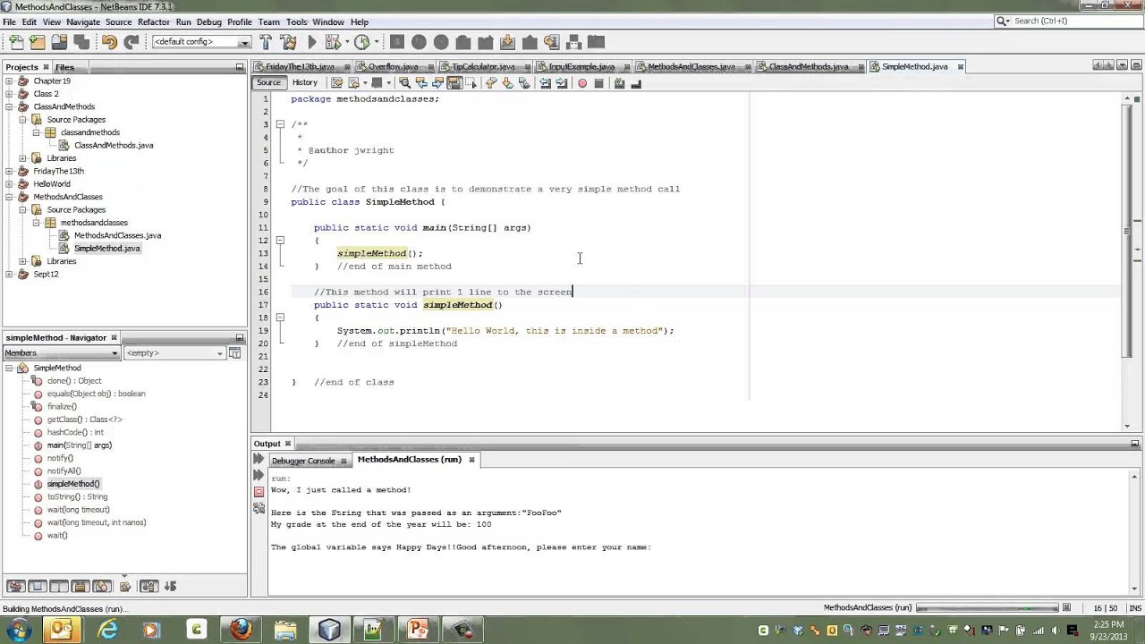 Java-Simple Method Call