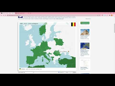 Europe Countries Map Quiz Game 54 secs