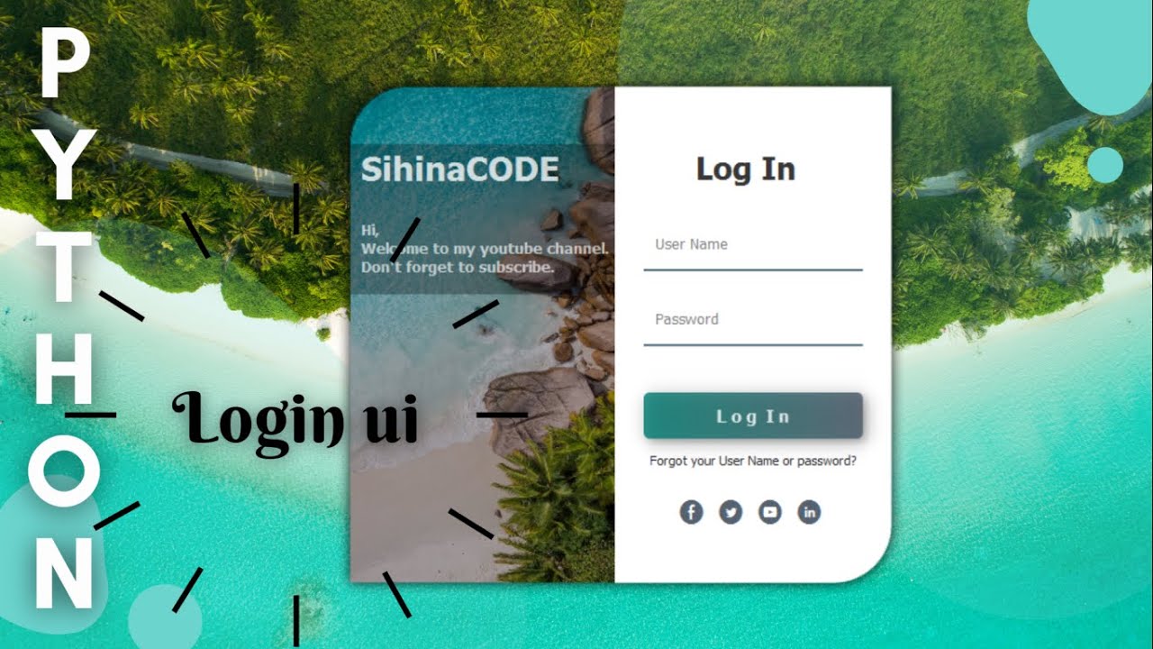 PyQt5 tutorial - login Form GUI 03