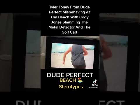 Tyler Toney From Dude Perfect Misbehaving At The Beach With Cody Jones