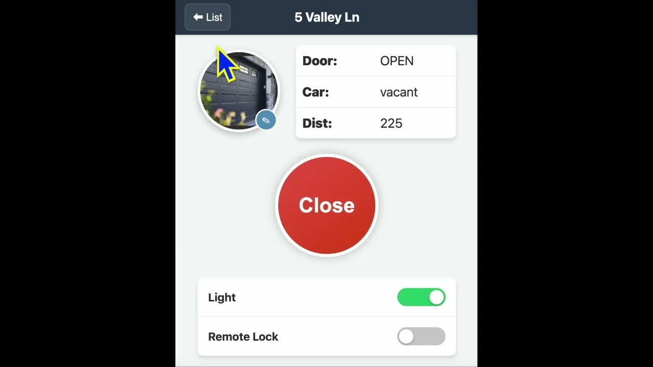 OpenGarage Web App Demo